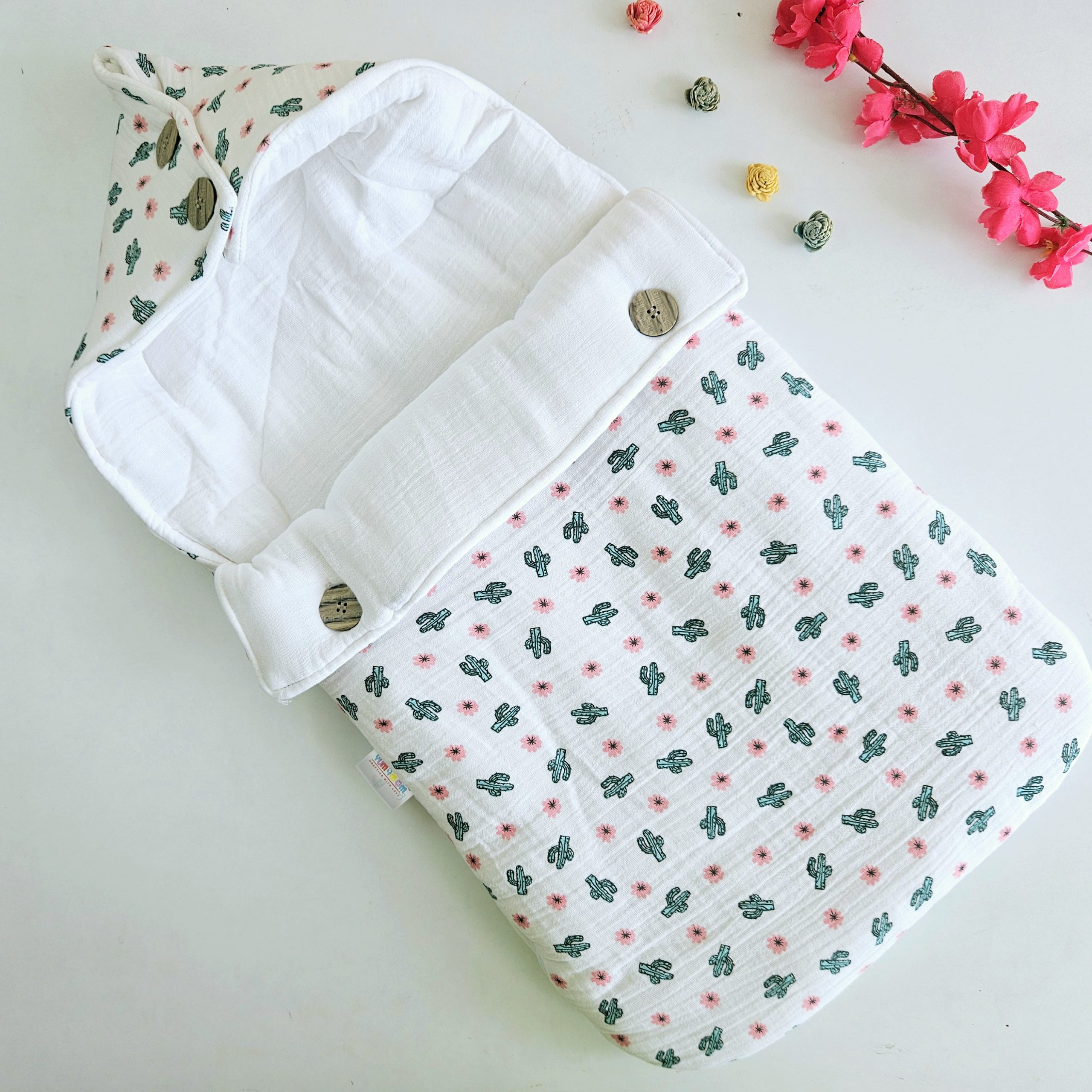 Muslin Cotton Kangaroo Wrapper- Green -YMW01 - Pretty Plums