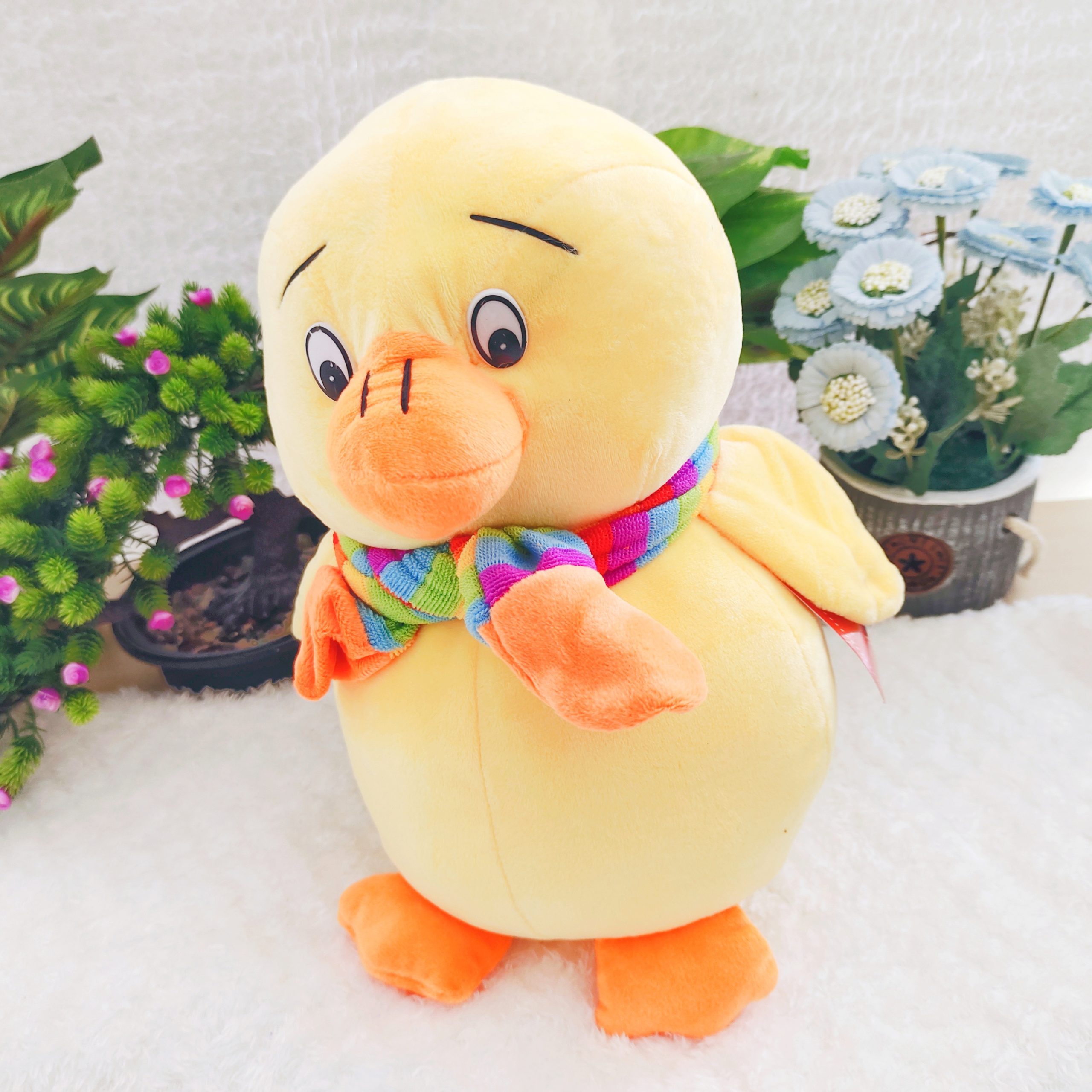 Plush soft toy- SRTOYS-Dolly Duck - Pretty Plums
