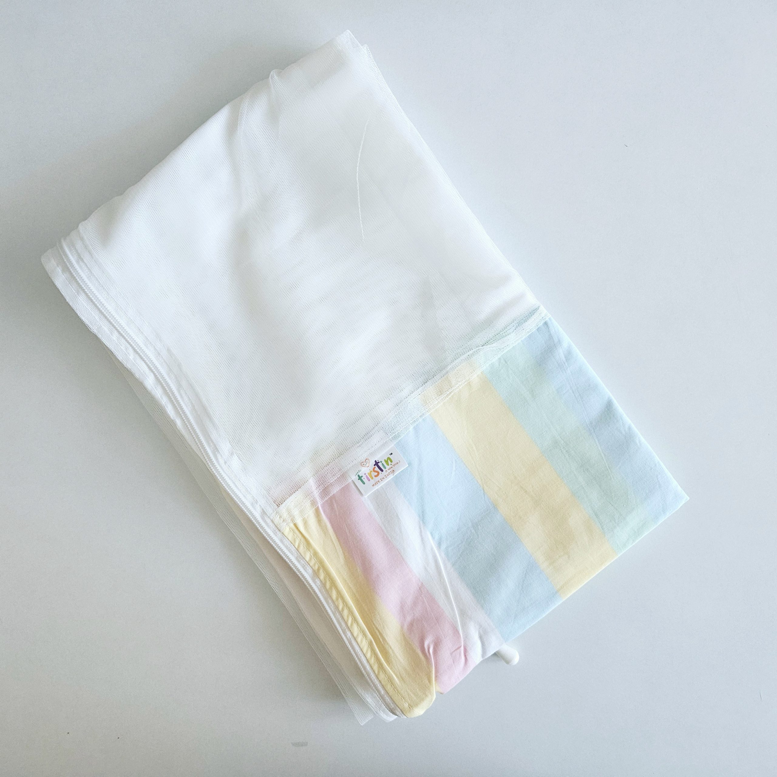 Organic Cotton Thottil Net/Jhula - FINETI - Colorful stripe - Pretty Plums