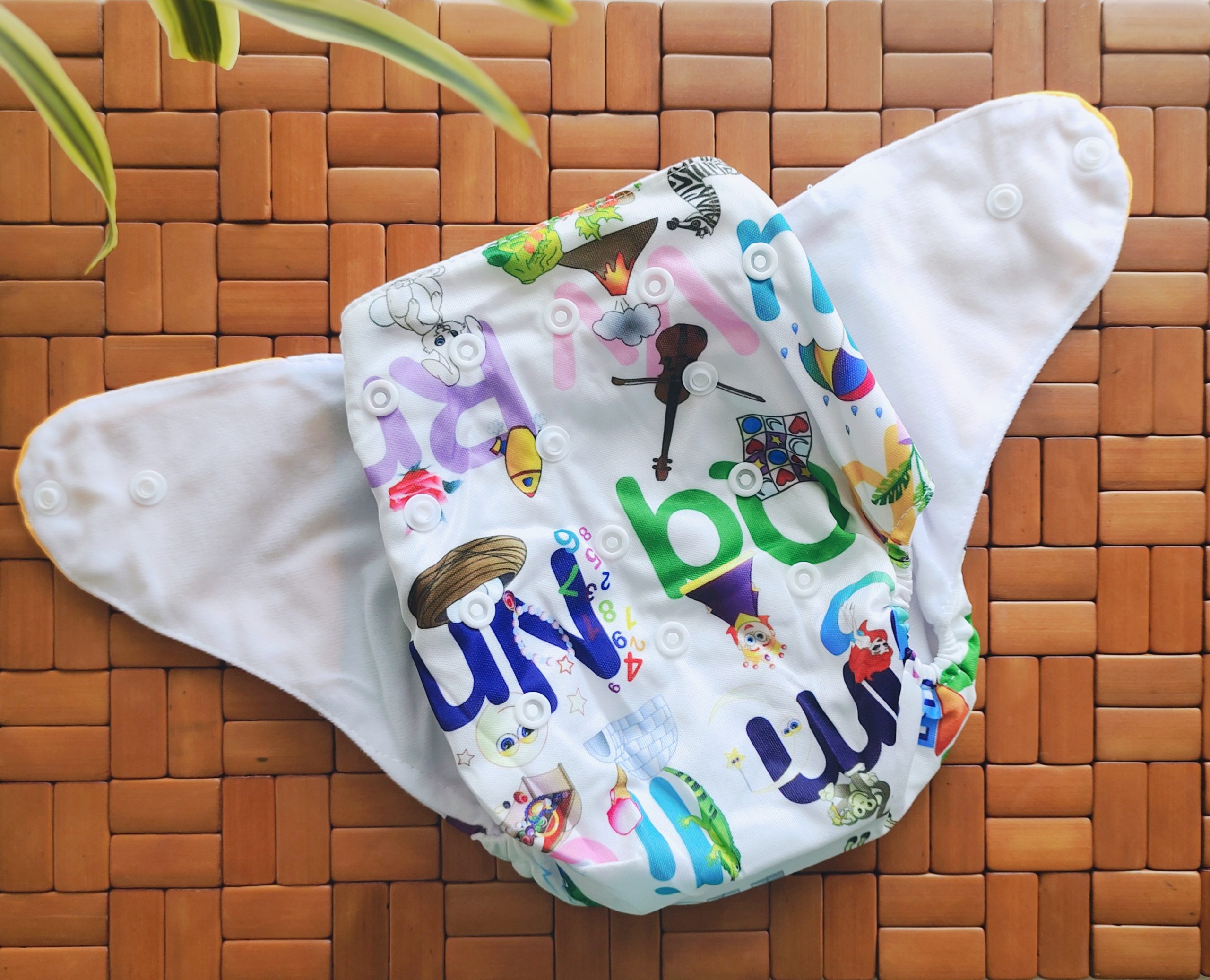 Reusable Fabric Diaper/Cloth Diaper- CDP2- Panda and Alphabets - Pretty ...