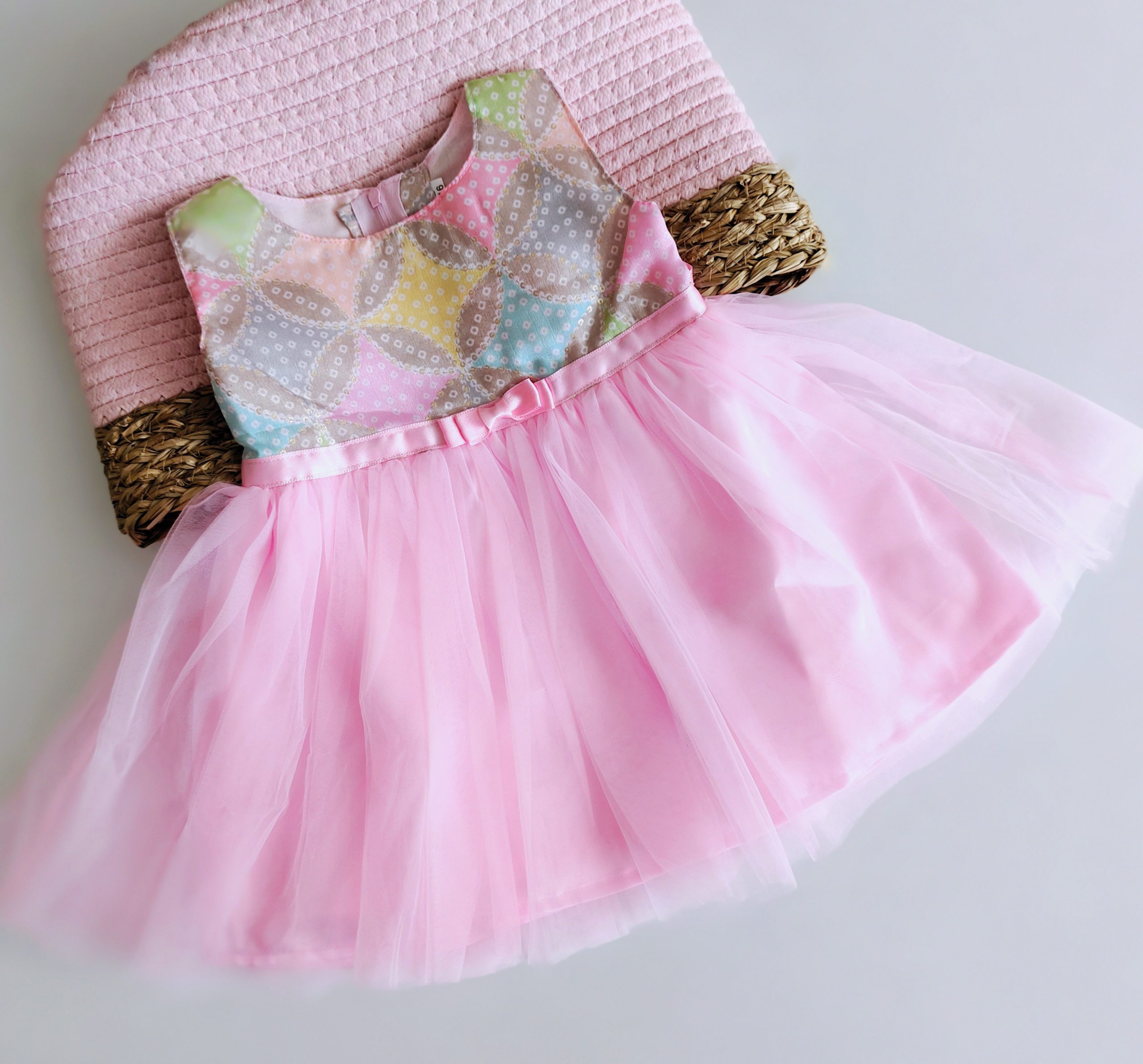 Girls Frock - JLX - Rose with Color Shapes - Pretty Plums