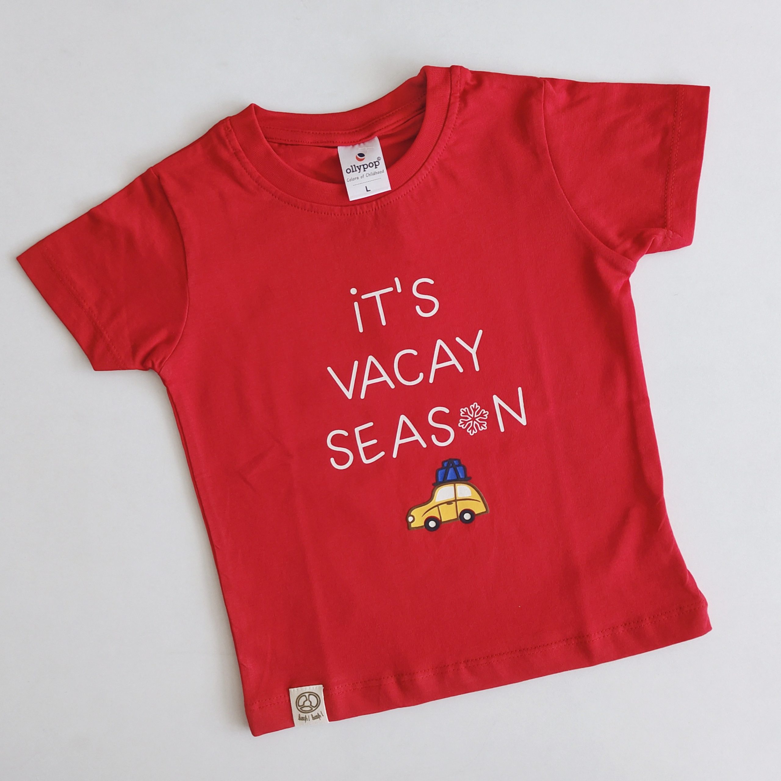Boys T-Shirt - OL-3617A - Red - It's Vacay Season - Pretty Plums