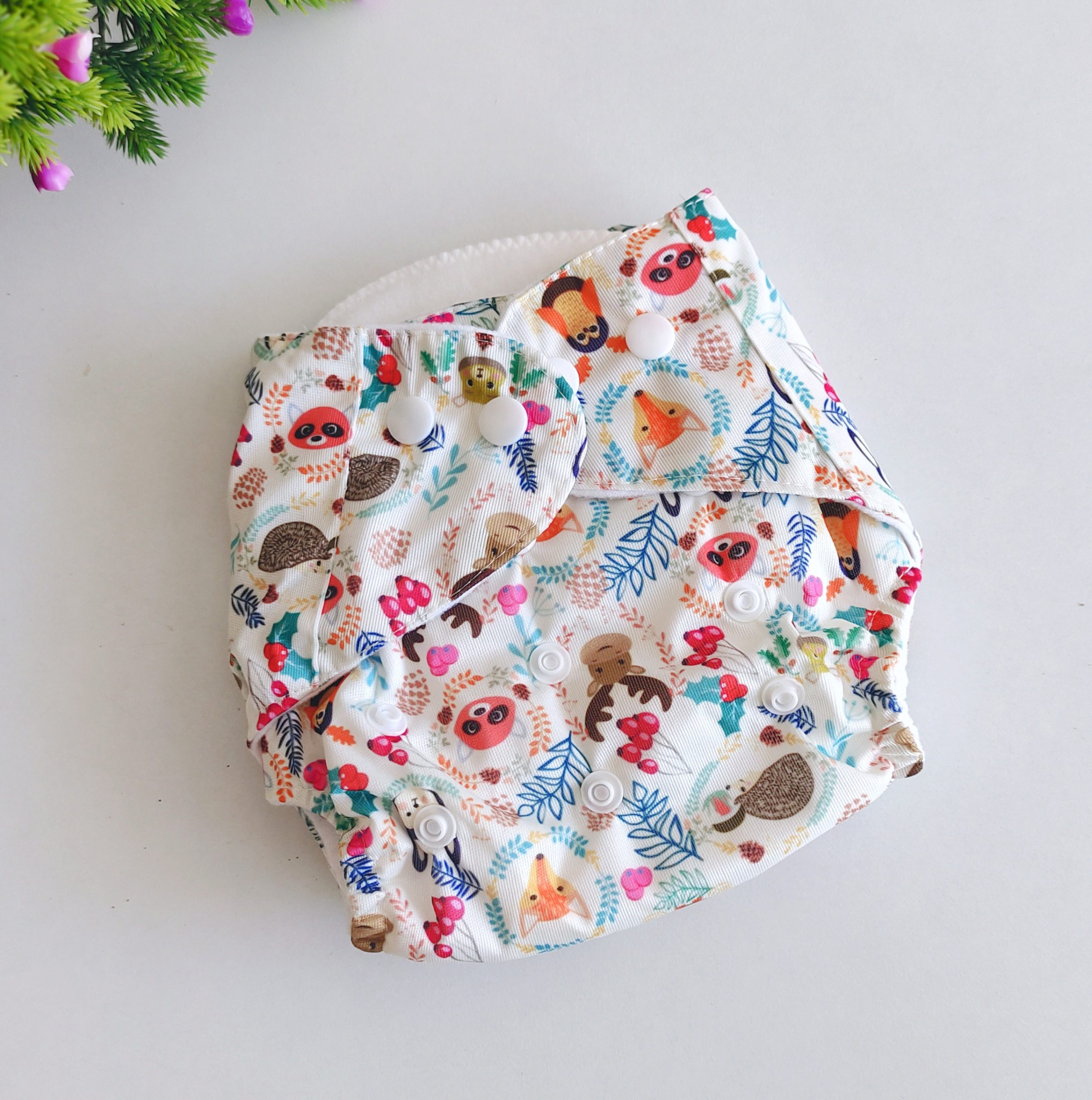 Reusable Fabric Diaper/Cloth Diaper - CDP2 - Animal and Fruit - Pretty ...