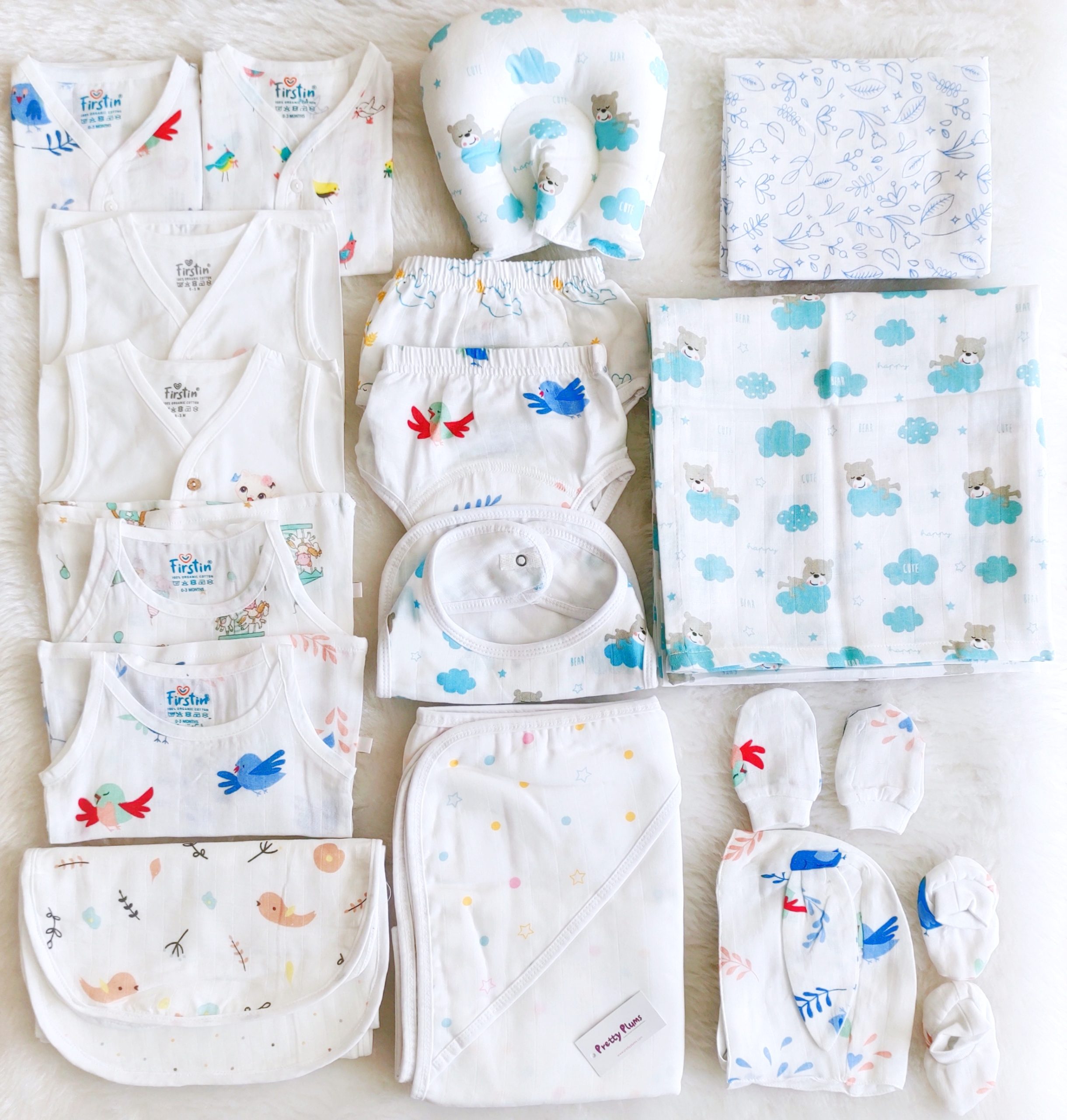 Assorted Hospital Set / Organic Muslin New Born kit ( PACK OF 16 ...