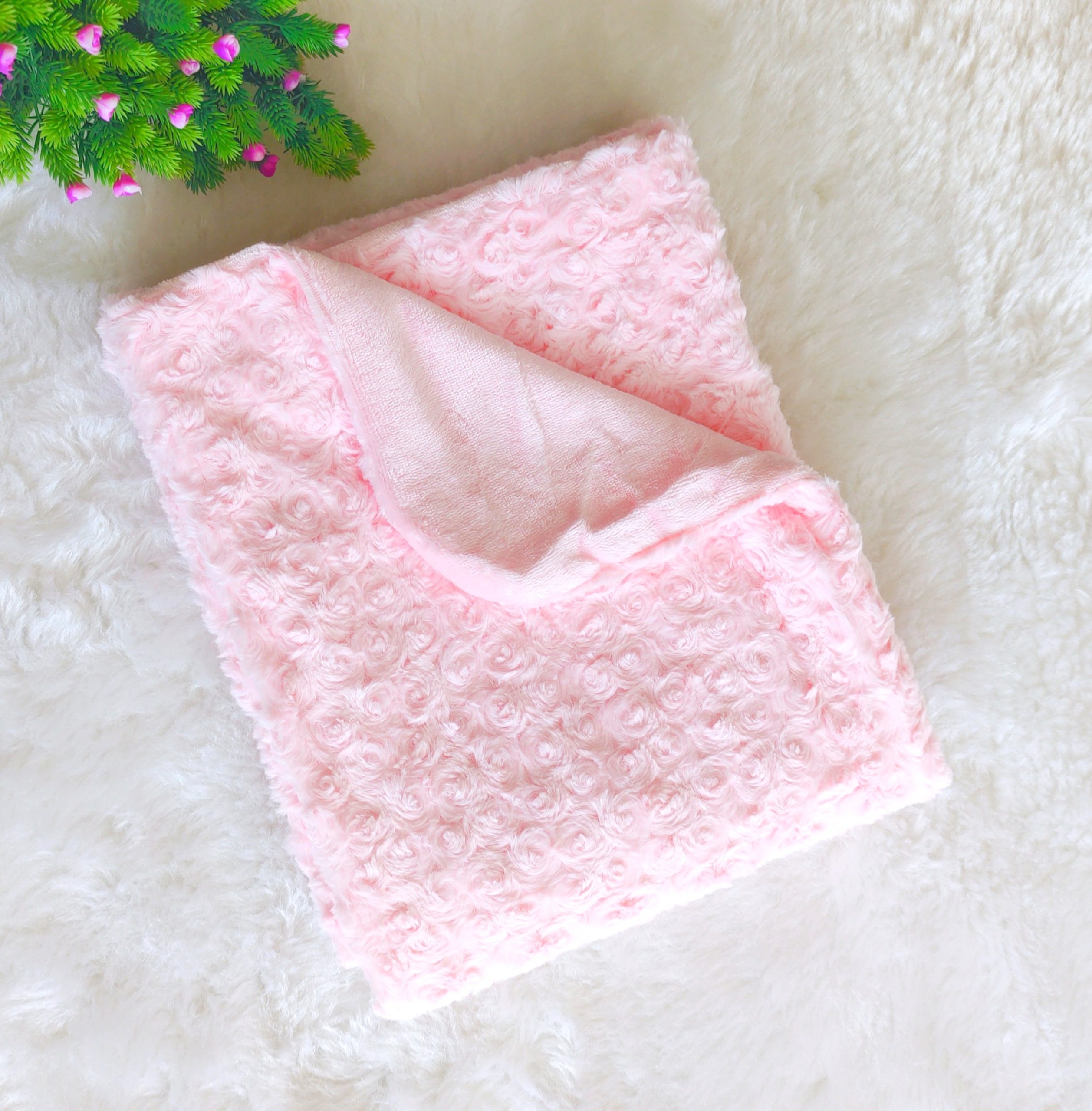 Premium Soft Wrap/Blanket - NRSW03 - Floral Pattern - Pink - Pretty Plums Premium Soft Wrap/Blanket - NRSW03 - Floral Pattern - Pink - Pretty Plums