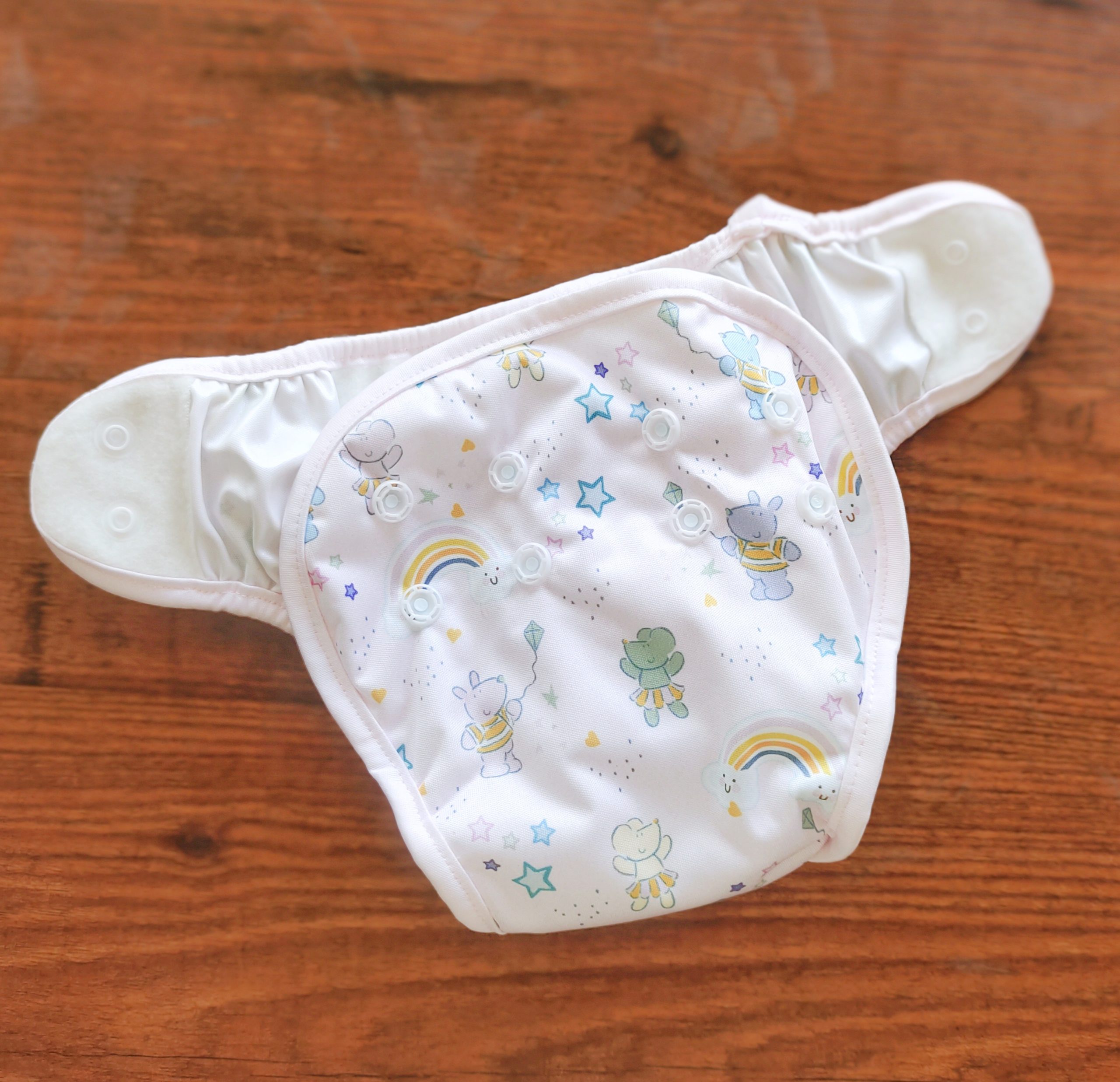 Reusable Fabric Diaper/Cloth Diaper - PPCD04 - Pink Rainbow and Rat ...