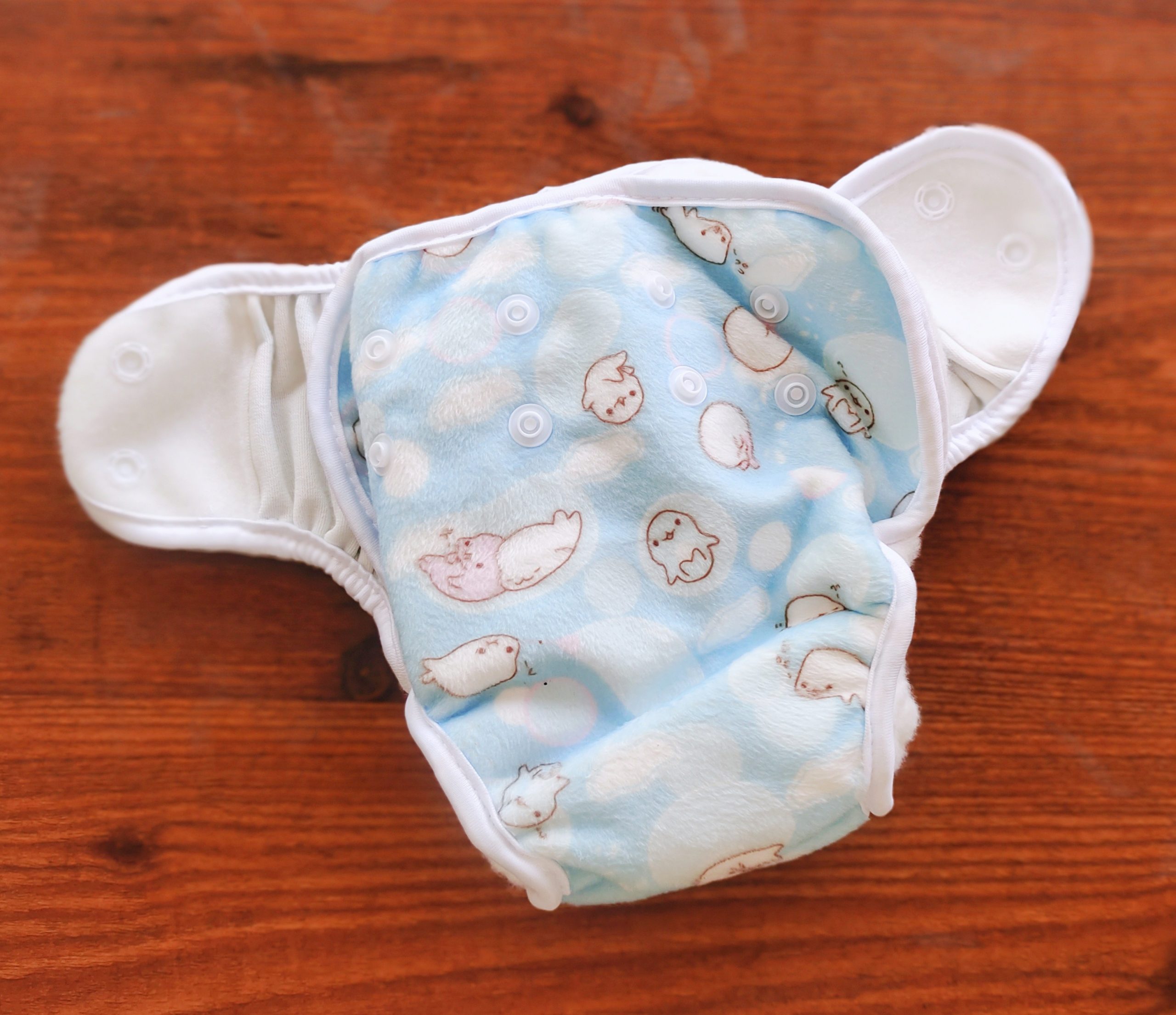 Reusable Fabric Diaper/Cloth Diaper - PPCD04 - Blue Cute Dolphin ...