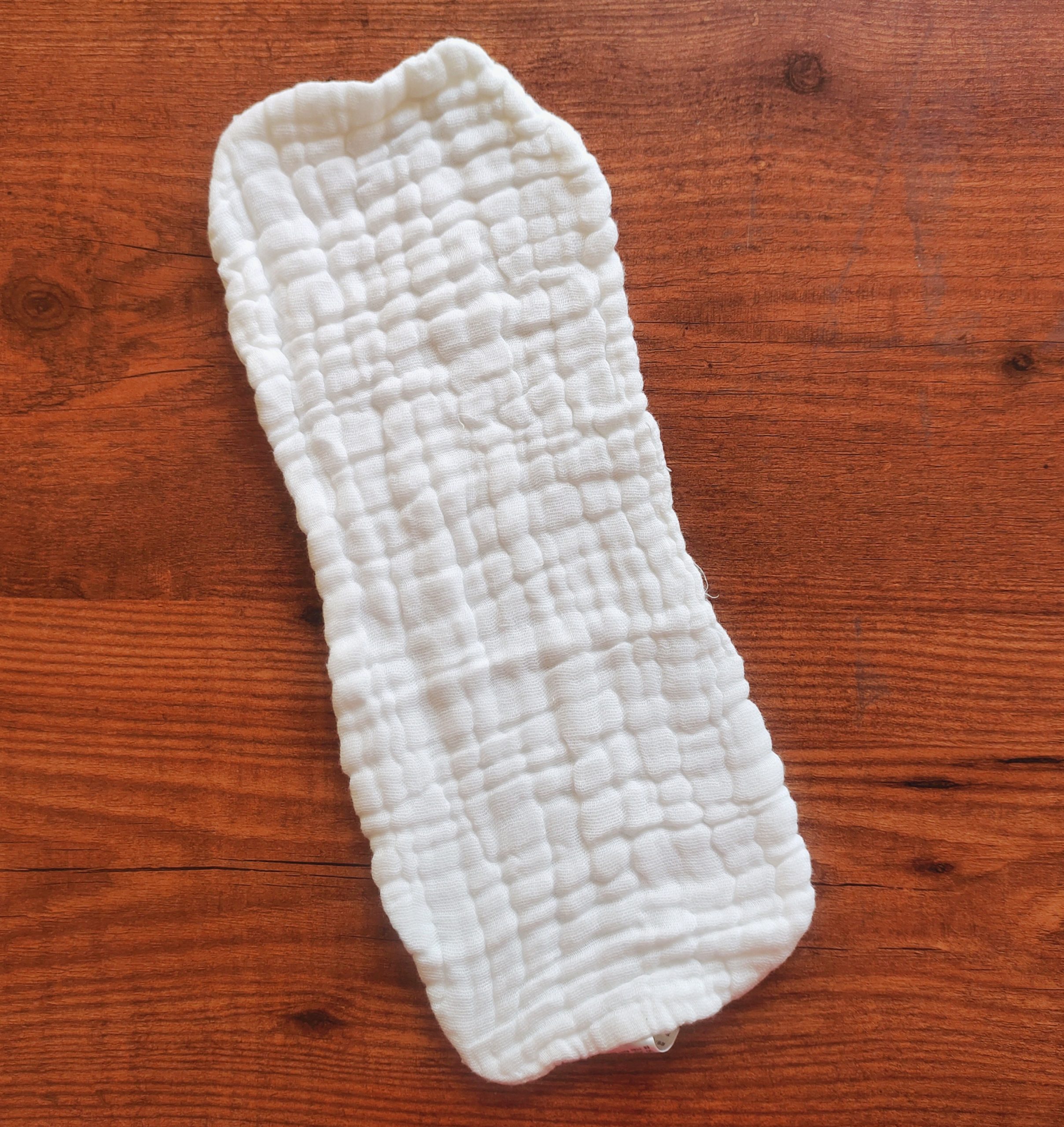 8 Layer Crinkled Muslin Pad - Plain White - Pretty Plums