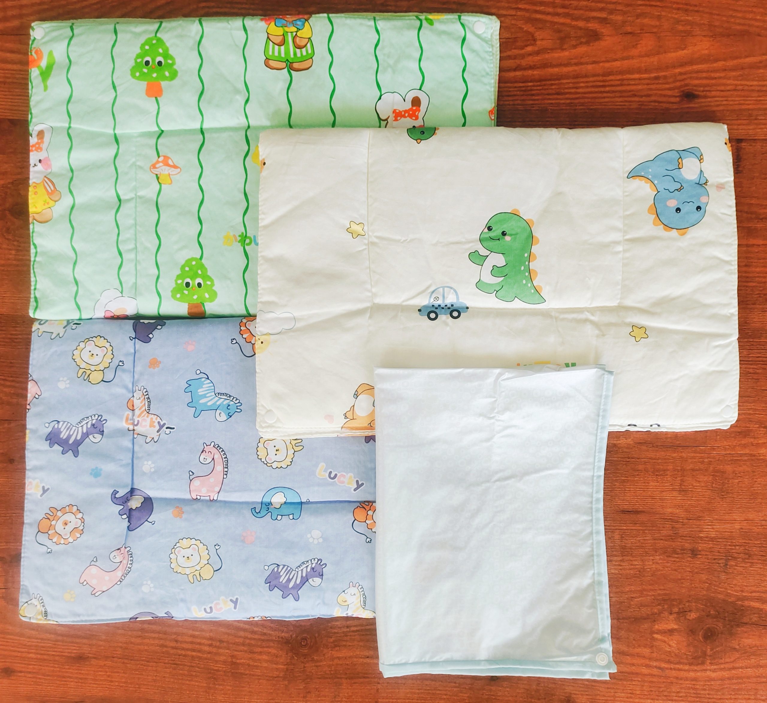 Diaper Changing Sheet - Combo Pack of 3 - Blue with Animals + Dino+ ...