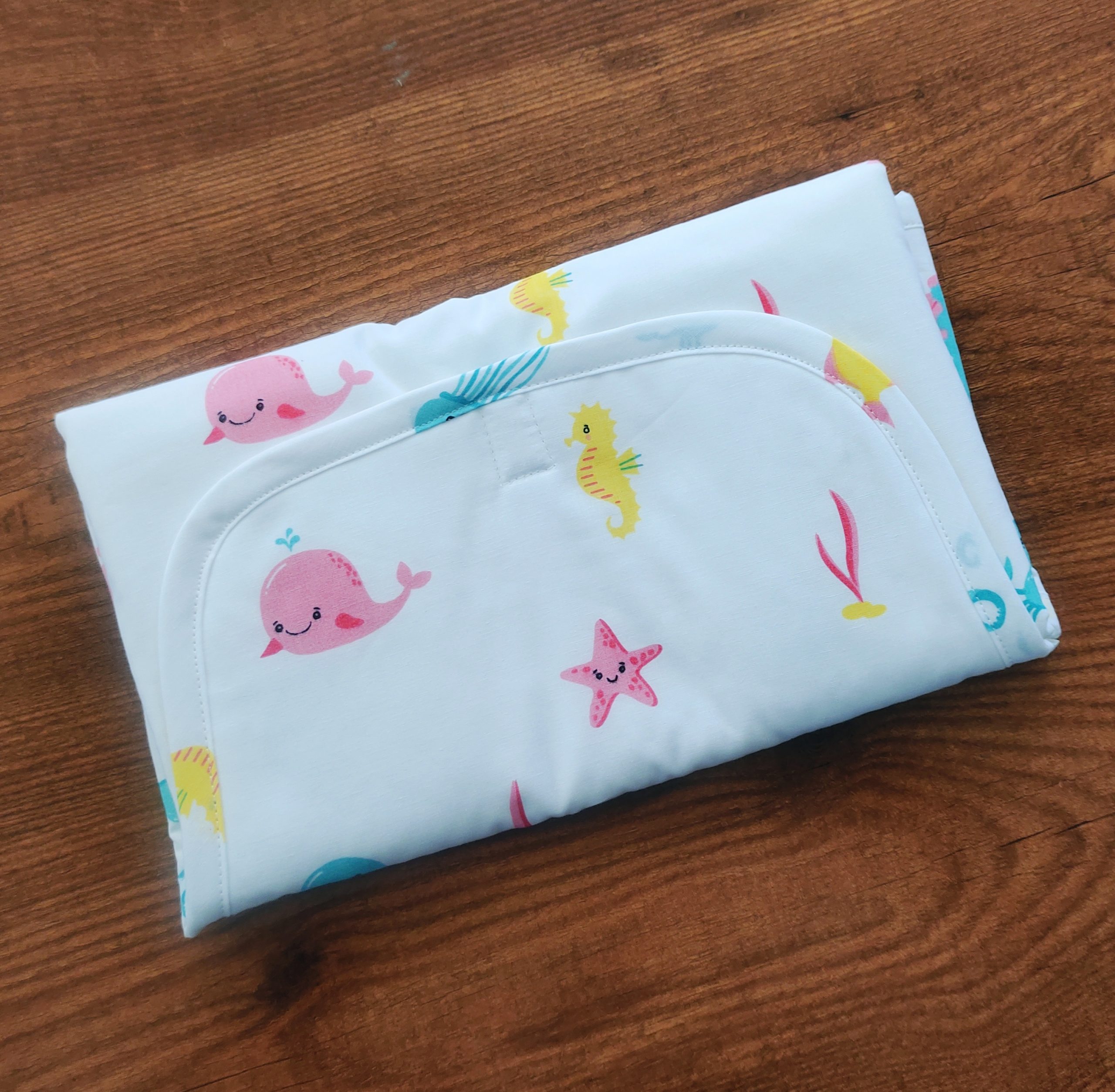Organic Cotton Diaper Changing Sheet - Sea Animal - DS1 - Pretty Plums